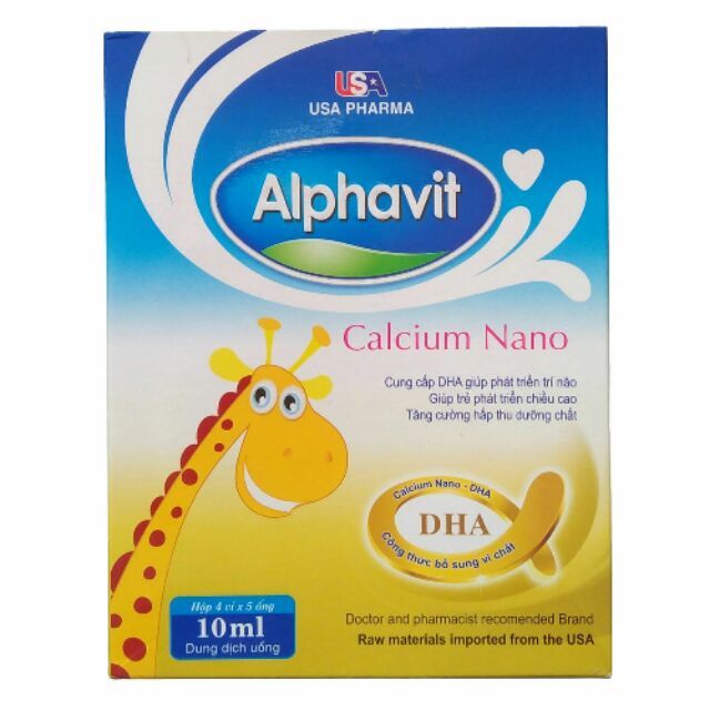 Alphavit Calcium Nano cung cấp bổ sung canxi, các vitamin,…