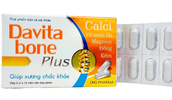 Davita bone Plus bổ sung canxi, khoáng chất giúp xương chắc khỏe