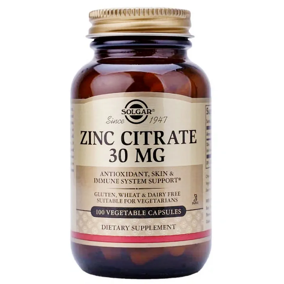 (Hàng công ty) Viên uống bổ sung kẽm Solgar Zinc Citrate 30Mg